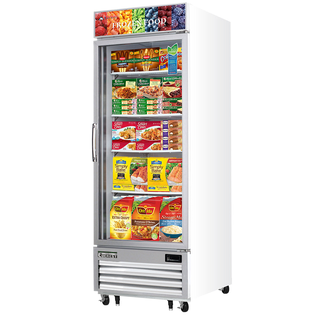 Everest EM Series-EMGF23 Single Swing Glass Door Merchandiser Freezer